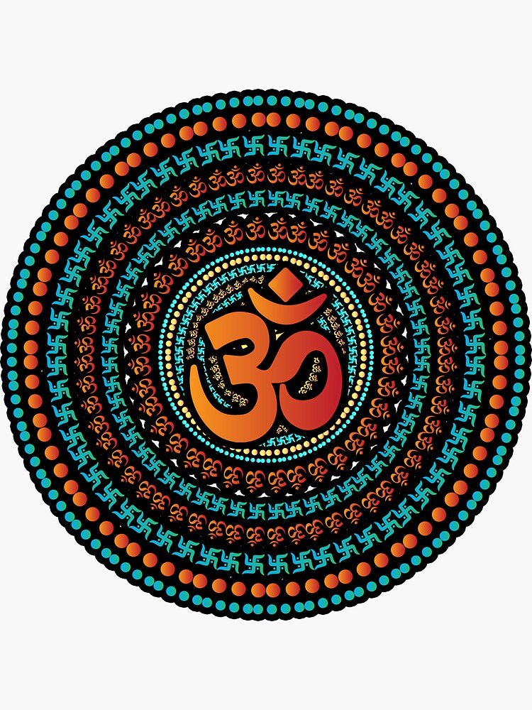 "Om Satya hindi indian Spritual Gods symbol sanskrit" Sticker for Sale ...