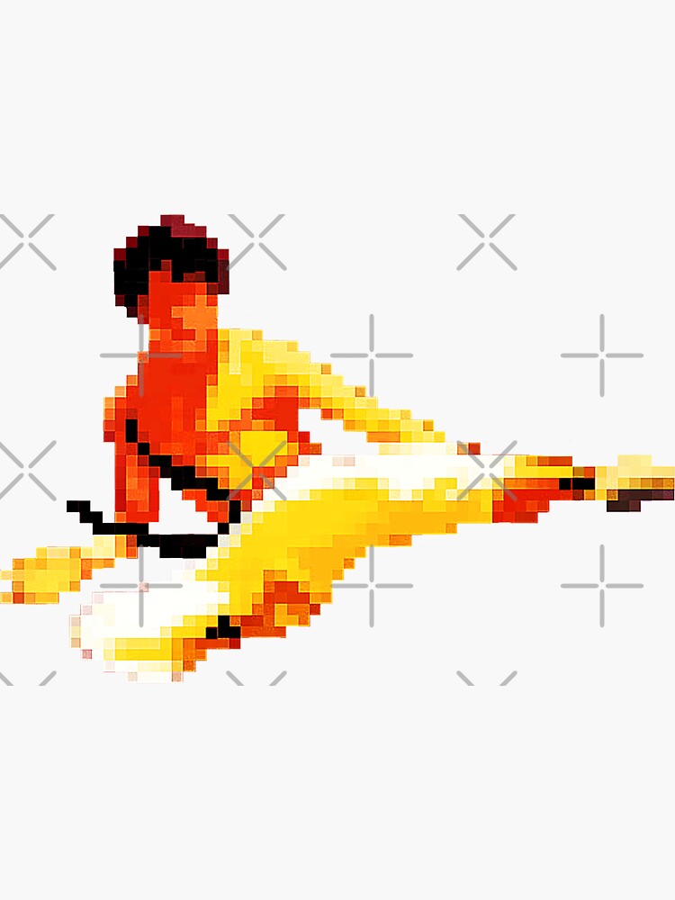 "Karate Kick Kung Fu Pixel Art" Sticker for Sale by IronEcho | Redbubble