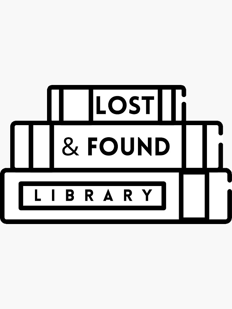 "lost and found library logo" Sticker for Sale by lostandfoundlib ...