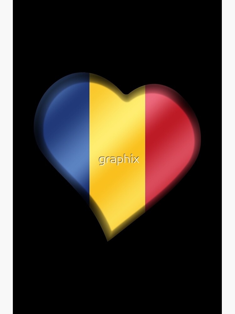 "Romanian Flag - Romania - Heart" Poster by graphix | Redbubble