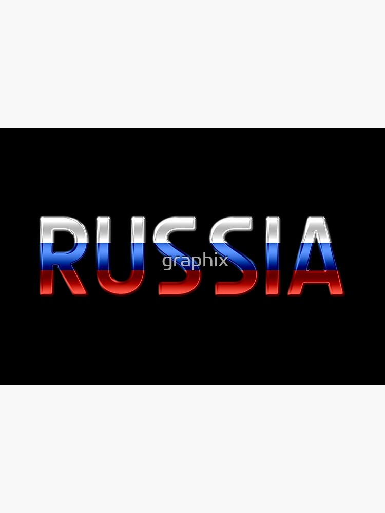 "Russia - Russian Flag - Metallic Text" Art Print by graphix | Redbubble