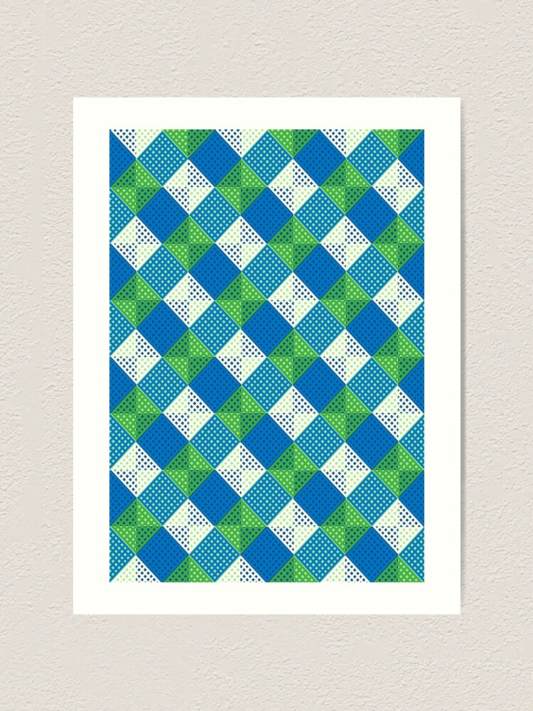 "Angled Checkerboard Quilt Pattern no. 16" Art Print by NeilFeigeles ...