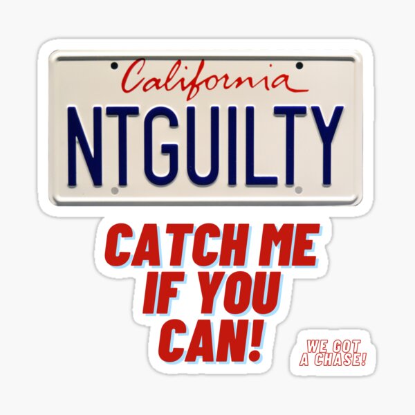 "CATCH ME IF YOU CAN" Sticker for Sale by PrettyBad | Redbubble