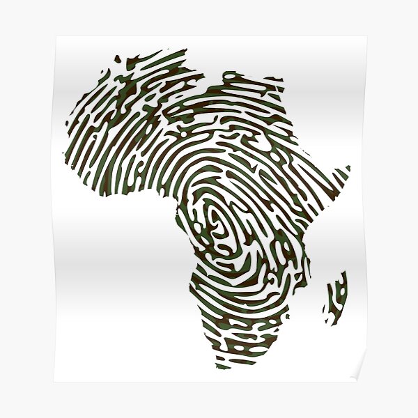 "Africa Map Fingerprint" Poster by AlbatrosShop | Redbubble
