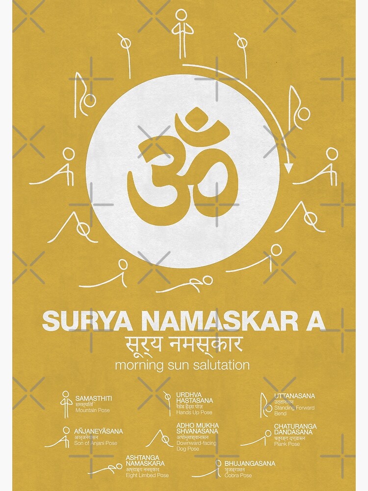 "I love Yoga Morning sun salutation ritual poses aum symbol for ...
