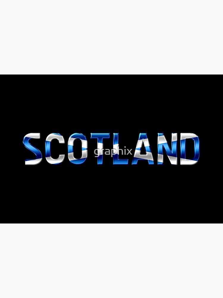 "Scotland - Scottish Flag - Metallic Text" Art Print by graphix | Redbubble