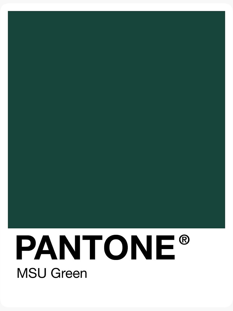 "MSU Green Pantone " Sticker for Sale by nd92 | Redbubble