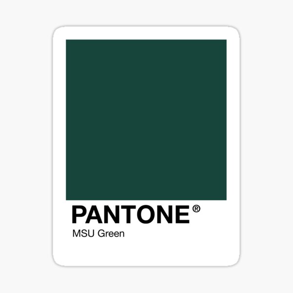 "MSU Green Pantone " Sticker for Sale by nd92 | Redbubble