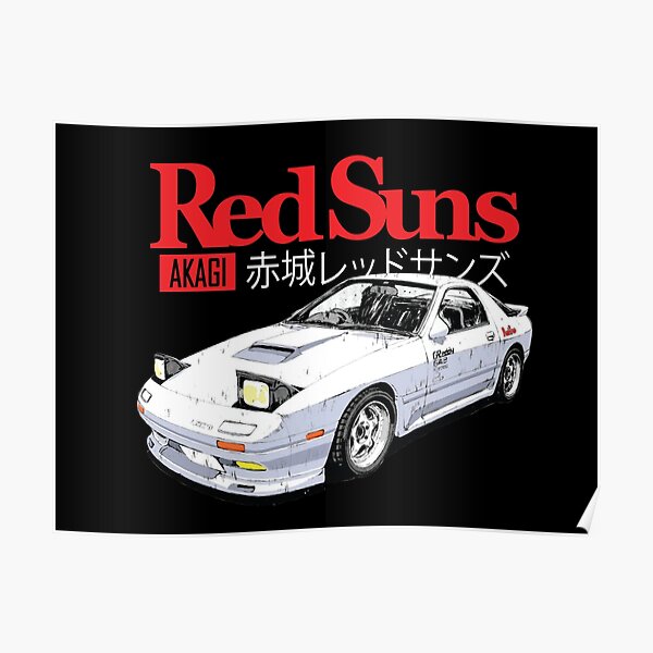 "Akagi Redsuns Ryosuke Takahashi Initial D" Poster for Sale by ezondiis ...