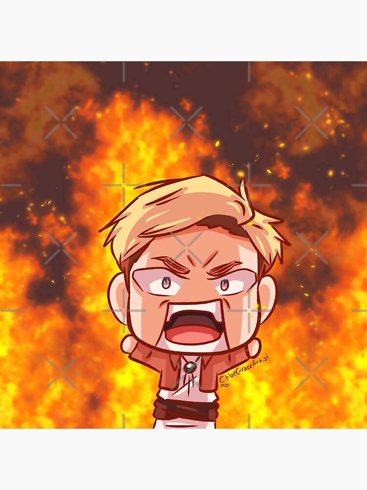 Pegatina «Fuego meme» de ChloeGraceArt | Redbubble