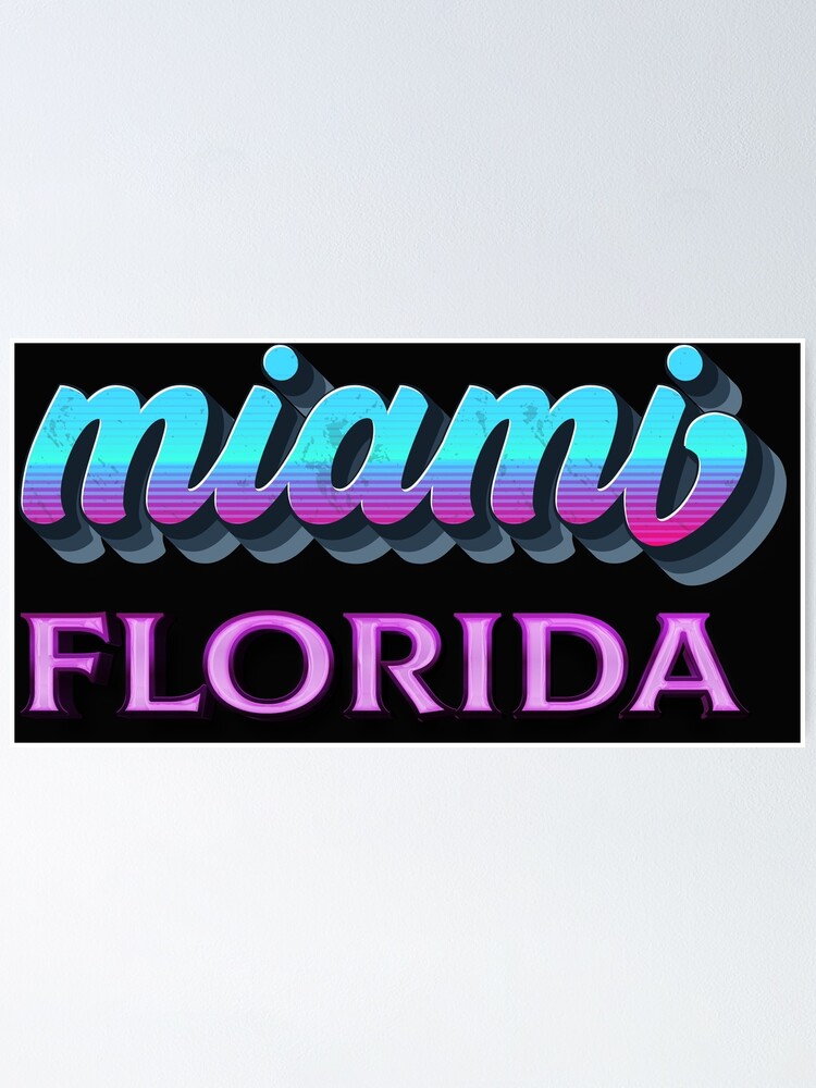 "90s Beach Miami Florida Explore " Poster for Sale by GG-RED | Redbubble