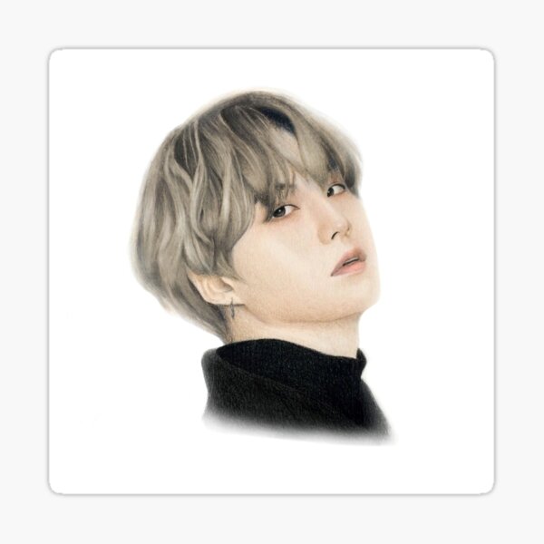 "Min Yoongi (Suga)" Sticker by Mizukimchi | Redbubble