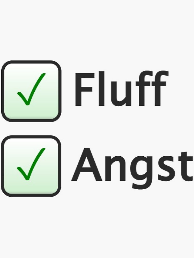 "Fluff and Angst tags" Sticker for Sale by thecaptainkay | Redbubble