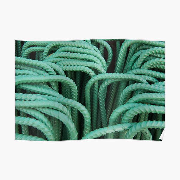 "A Pile of Pre-Bent Green Rebar" Poster by bill-s | Redbubble