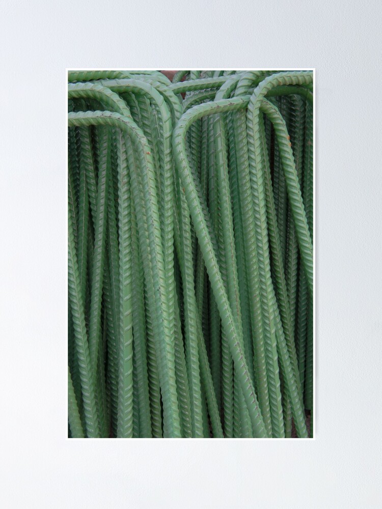 "Pre-Bent Green Infrastructure Rebar" Poster for Sale by bill-s | Redbubble