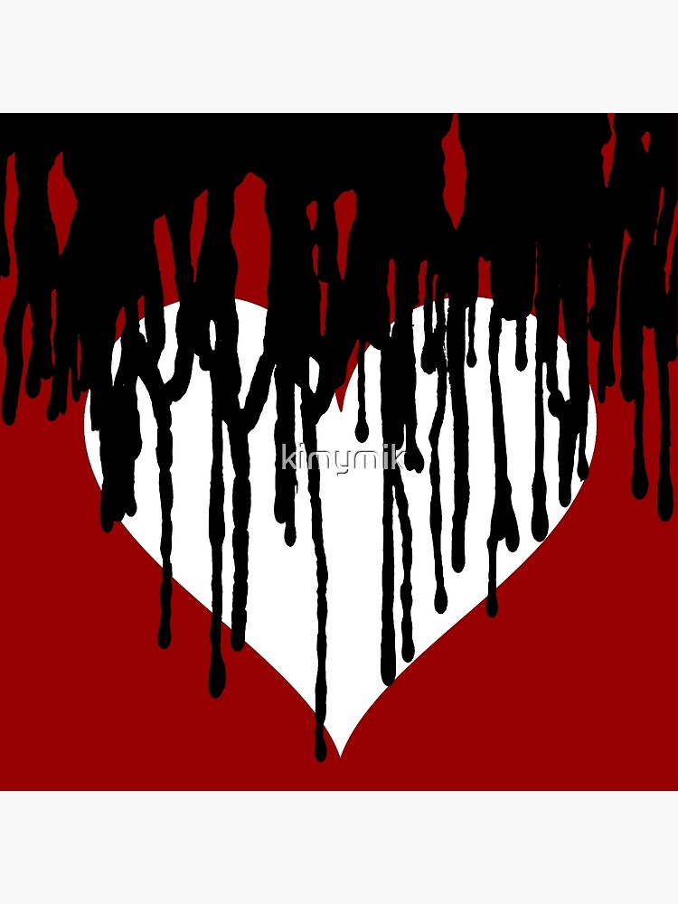 "Dark Heart - Maroon Background " Poster for Sale by kimymik | Redbubble