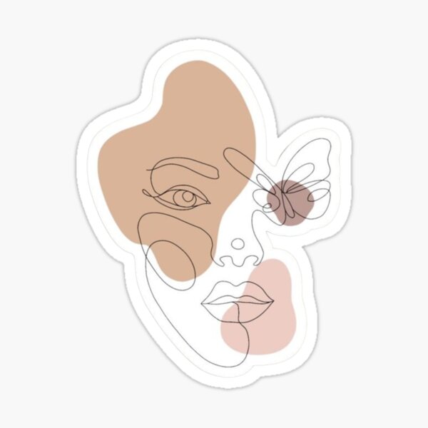 "FACE ART PASTEL AESTHETIC " Sticker by cadburyyy | Redbubble