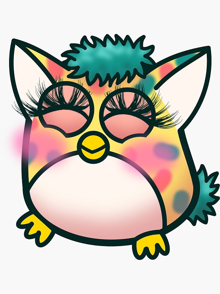 "Happy Furby" Sticker by Frey-Finley | Redbubble