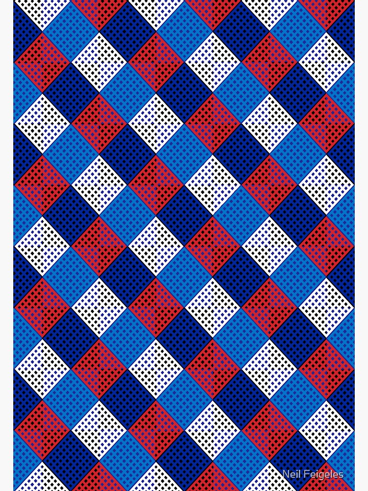 "Angled Checkerboard Quilt Pattern no. 17" Sticker by NeilFeigeles ...
