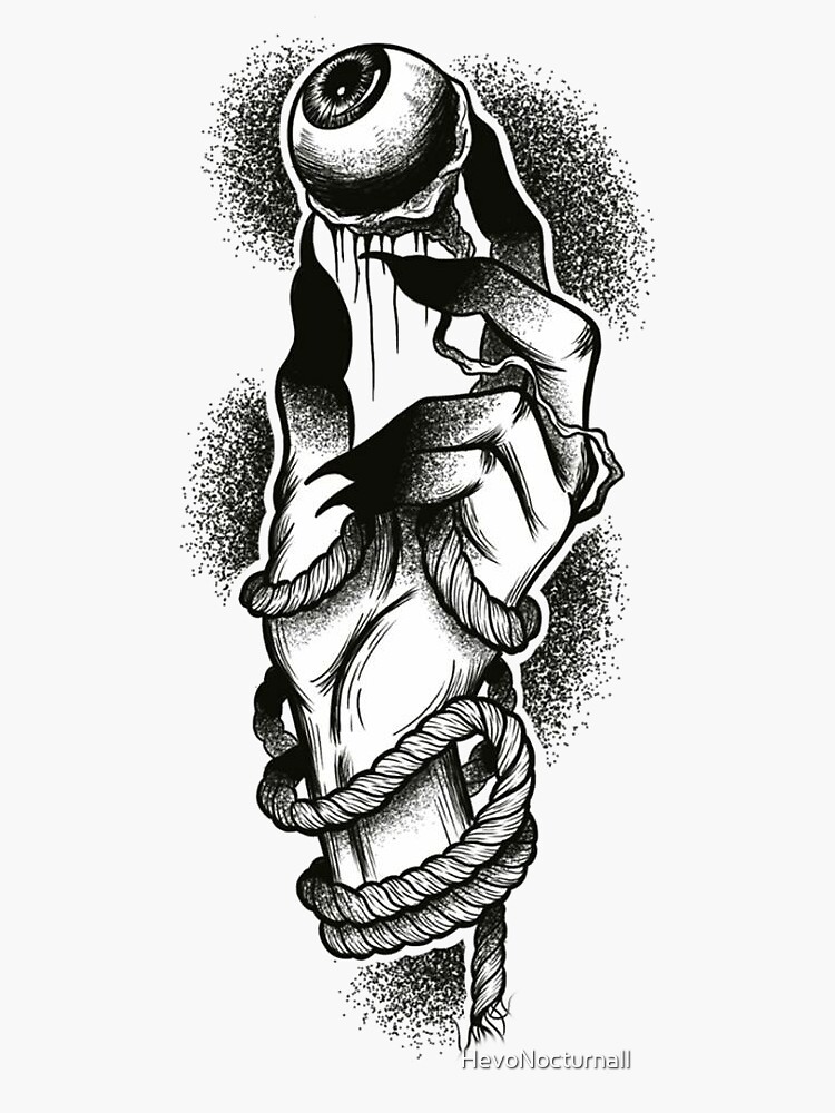 "Cursed Eye Tattoo Art" Sticker by HevoNocturnall | Redbubble