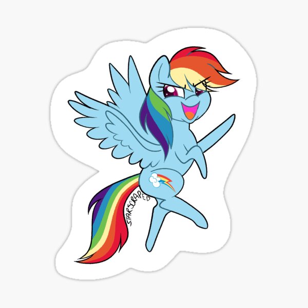 "Rainbow Dash" Sticker by starscraped | Redbubble
