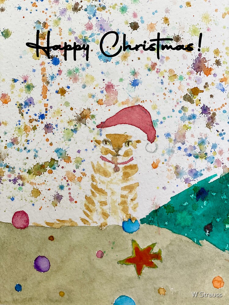"Happy Catmas!" Sticker for Sale by wstraussau | Redbubble