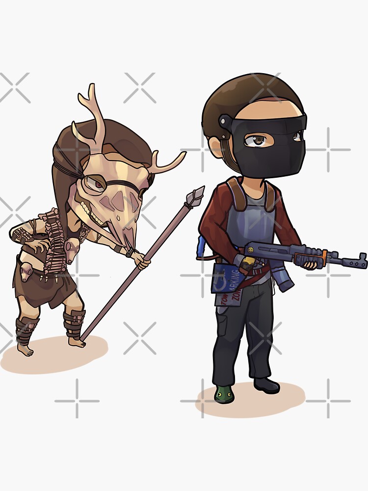 "Rust Sneaky Bone Armor Full Gear" Sticker by Skwealer | Redbubble