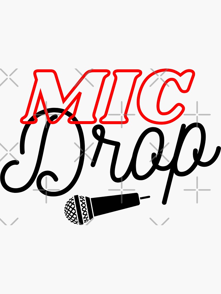 "BTS Mic Drop song logo" Sticker for Sale by FoolishHearts | Redbubble