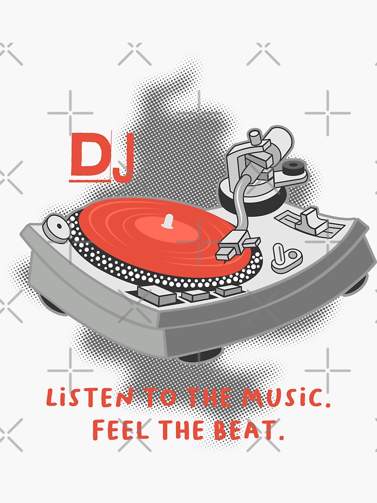 "DJ classic turntable" Sticker for Sale by MarcosCarvalho | Redbubble