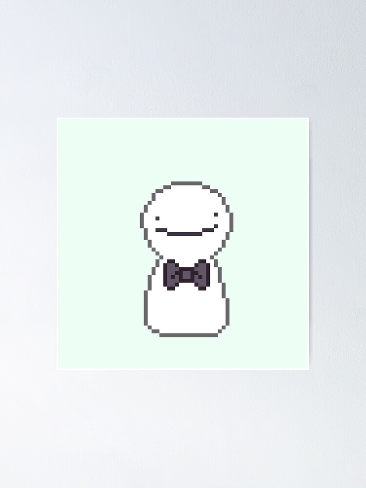 "dsmp fanart merch dream pixel art blob - bowtie" Poster by sezalilly ...
