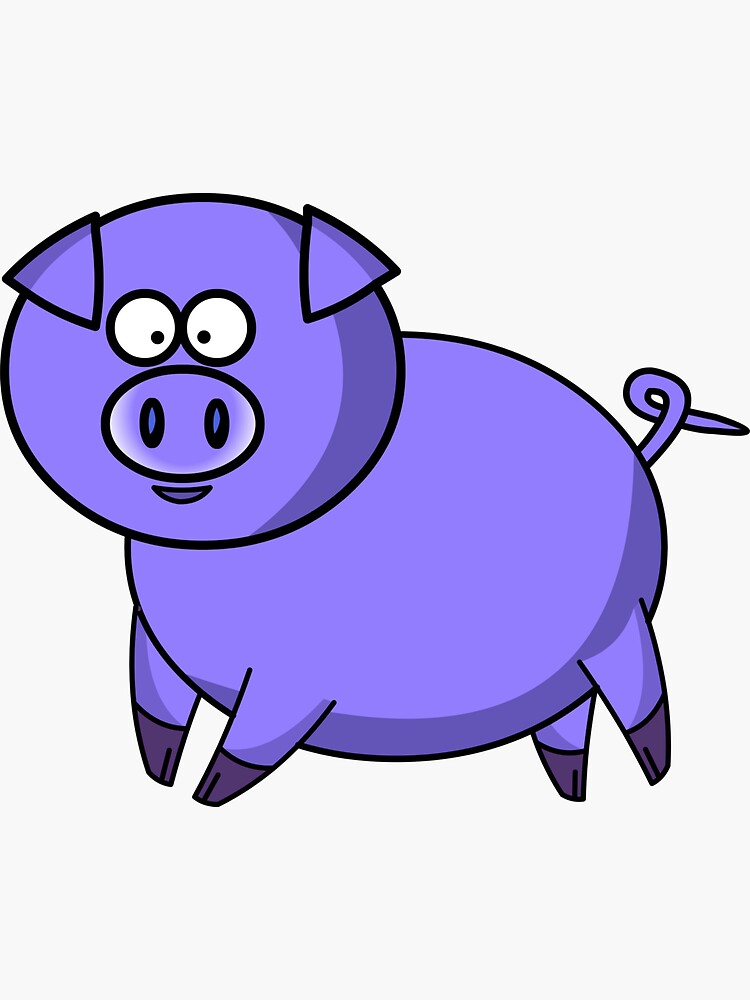 "purple pig" Sticker for Sale by FireMole | Redbubble