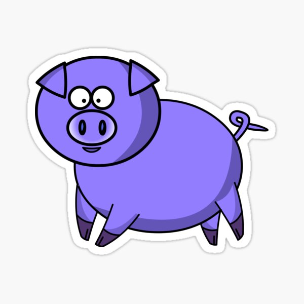 "purple pig" Sticker for Sale by FireMole | Redbubble