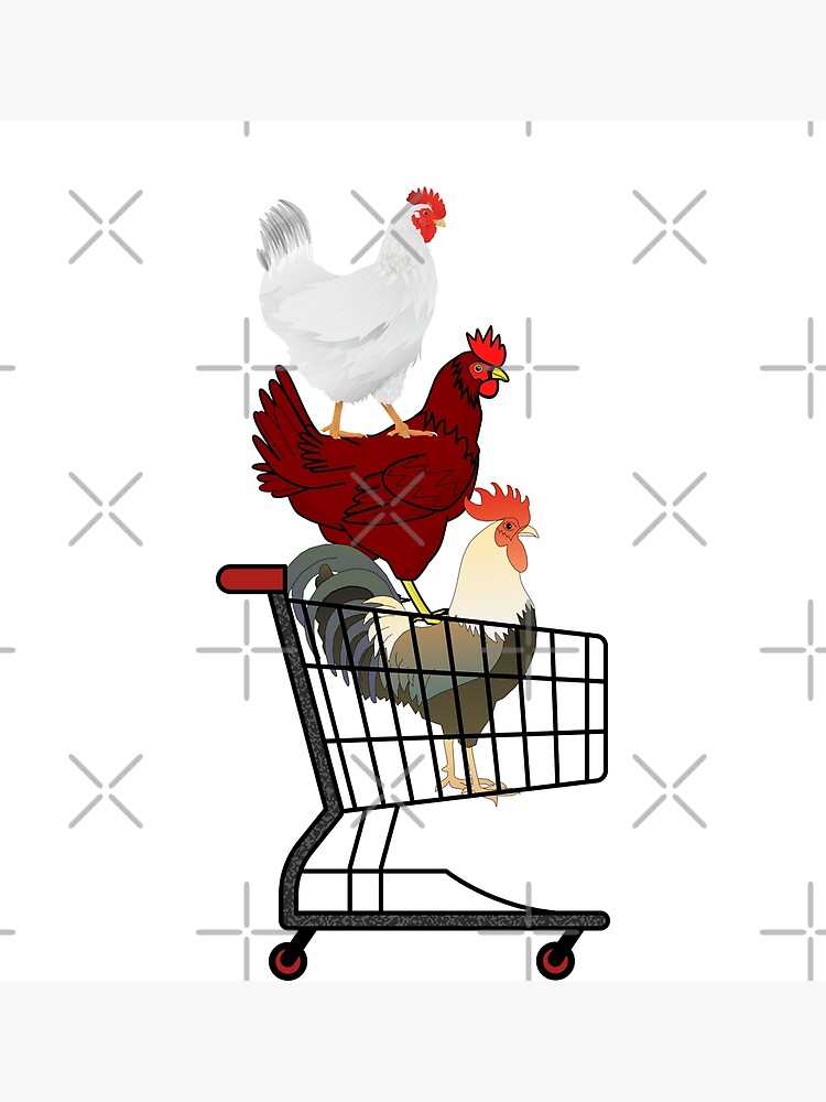 "Chicken Hen Rooster Trolley Ride - chicken Love" Poster by VibesByRita ...