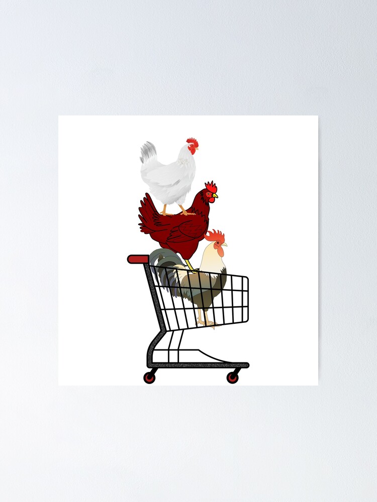 "Chicken Hen Rooster Trolley Ride - chicken Love" Poster by VibesByRita ...
