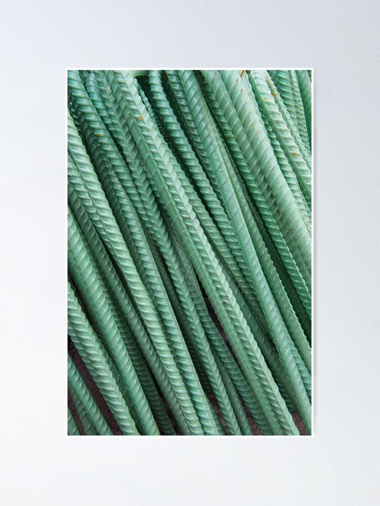 "A Stack of Green Epoxy Coated Rebar" Poster for Sale by bill-s | Redbubble