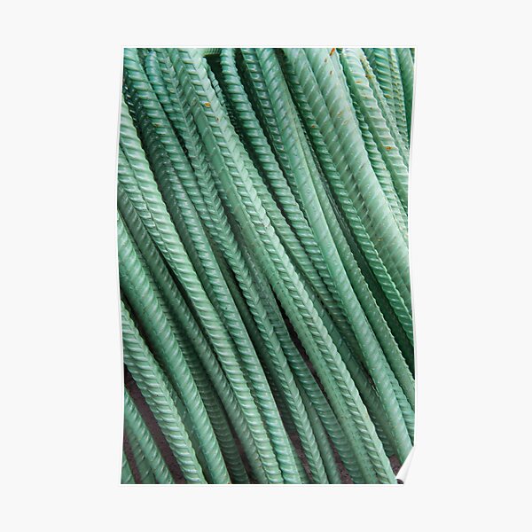 "A Stack of Green Epoxy Coated Rebar" Poster for Sale by bill-s | Redbubble