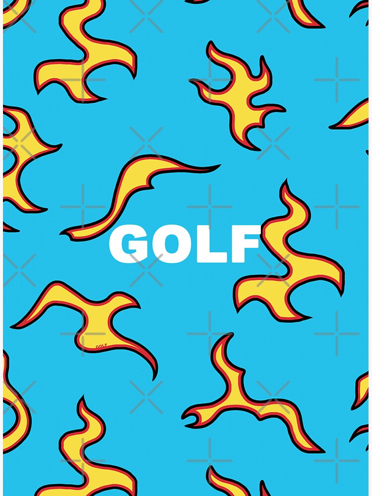 "Golf Blue Flame" Sticker by ngoaustin | Redbubble