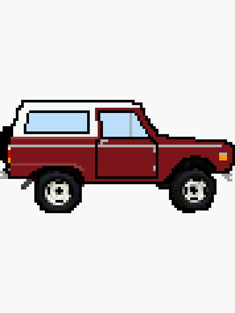 "Ford Bronco Pixel Art Image" Sticker for Sale by Rallyaddict | Redbubble
