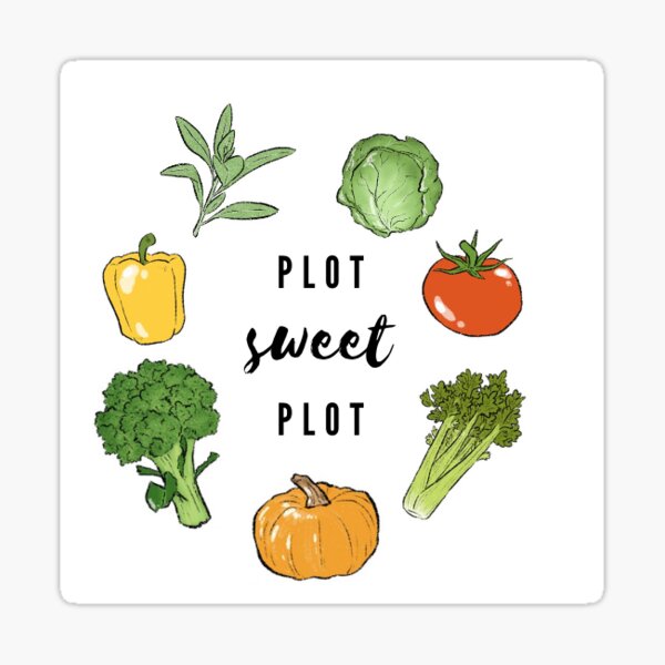 "Plot Sweet Plot" Sticker for Sale by SheetSevenCG | Redbubble