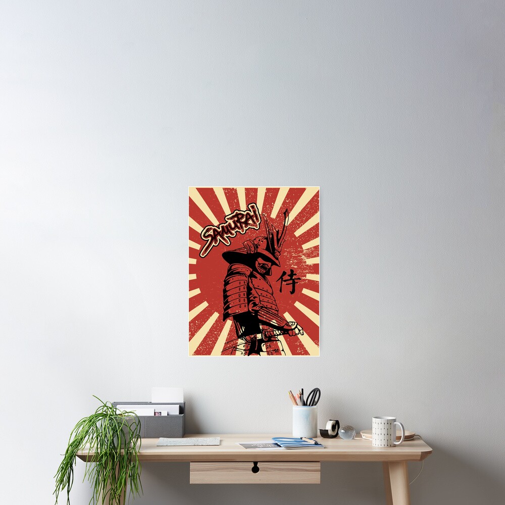 "Samurai Warrior against rising sun" Poster for Sale by schrodes ...