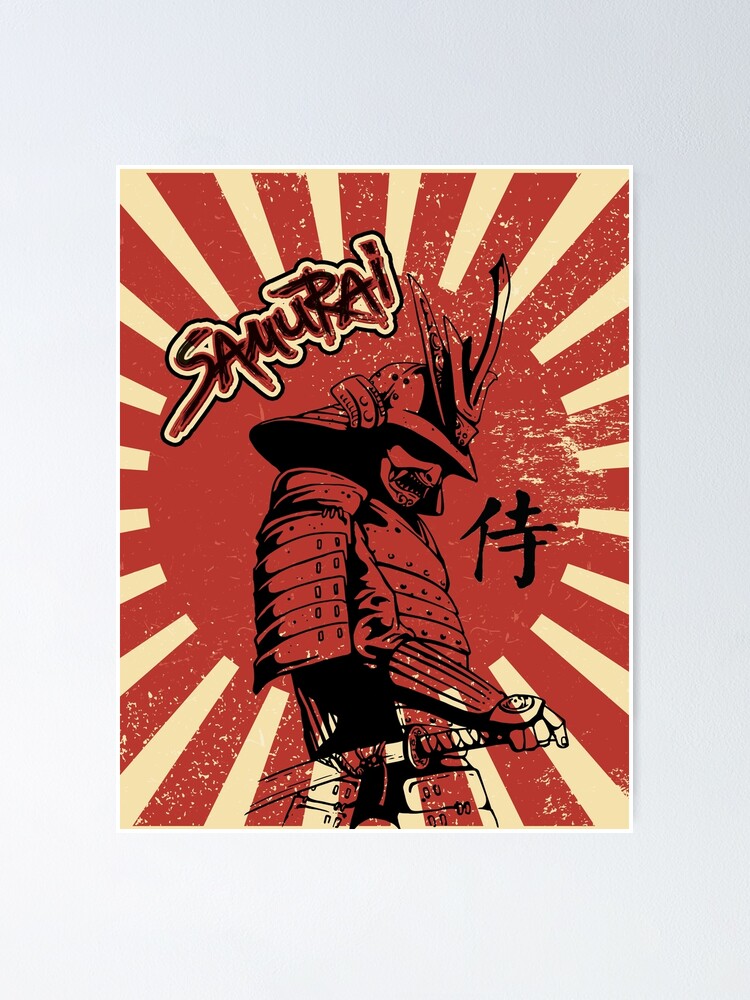 "Samurai Warrior against rising sun" Poster for Sale by schrodes ...
