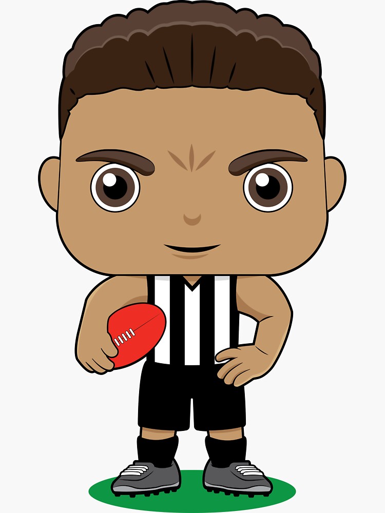 "Cute Collingwood Magpies Football Player Mascot" Sticker for Sale by ...