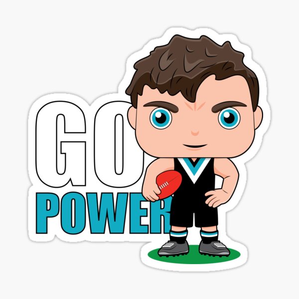 "Cute Port Adelaide Power Football Mascot - Go Power" Sticker for Sale ...
