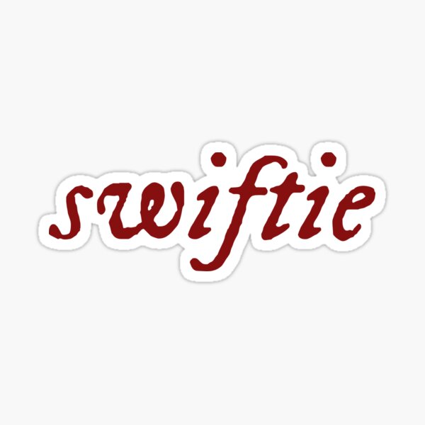 Pegatina «Swiftie, rojo, Taylor, Swifties, Swift» de SabrinaGold ...