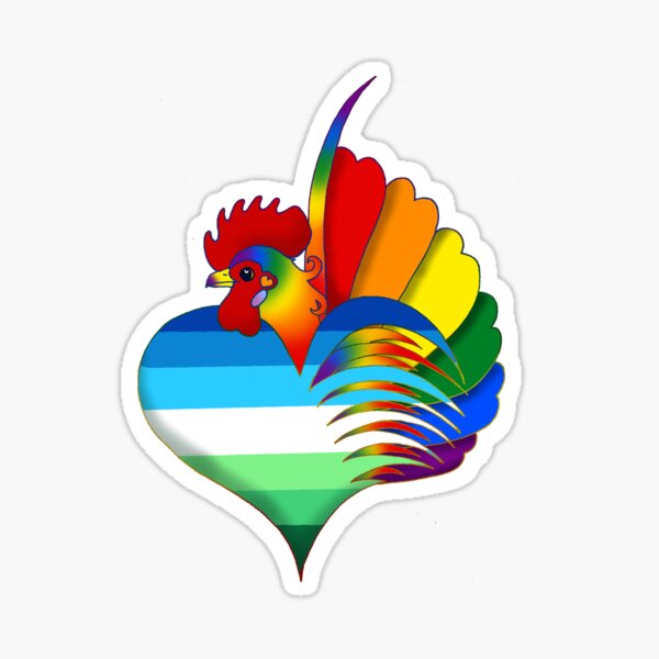 "MLM Pride Serama Heart" Sticker by KitEllsworth | Redbubble