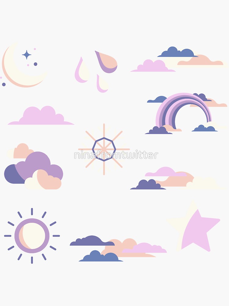 "pastel sticker pack" Sticker for Sale by ninafromtwitter | Redbubble