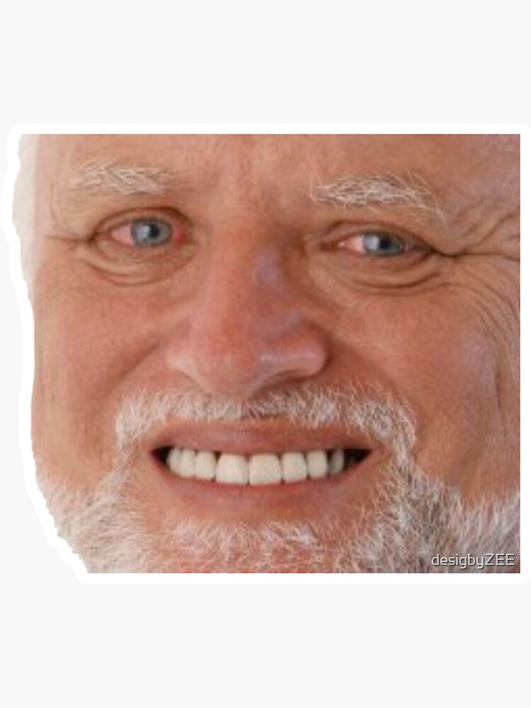 "Hide the Pain Harold" Sticker for Sale by desigbyZEE | Redbubble