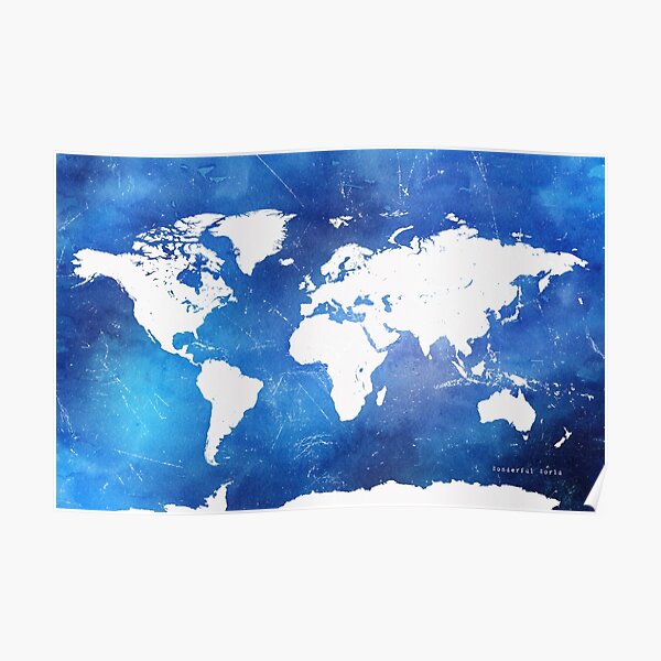 "Wonderful world map" Poster by Pagarelov | Redbubble