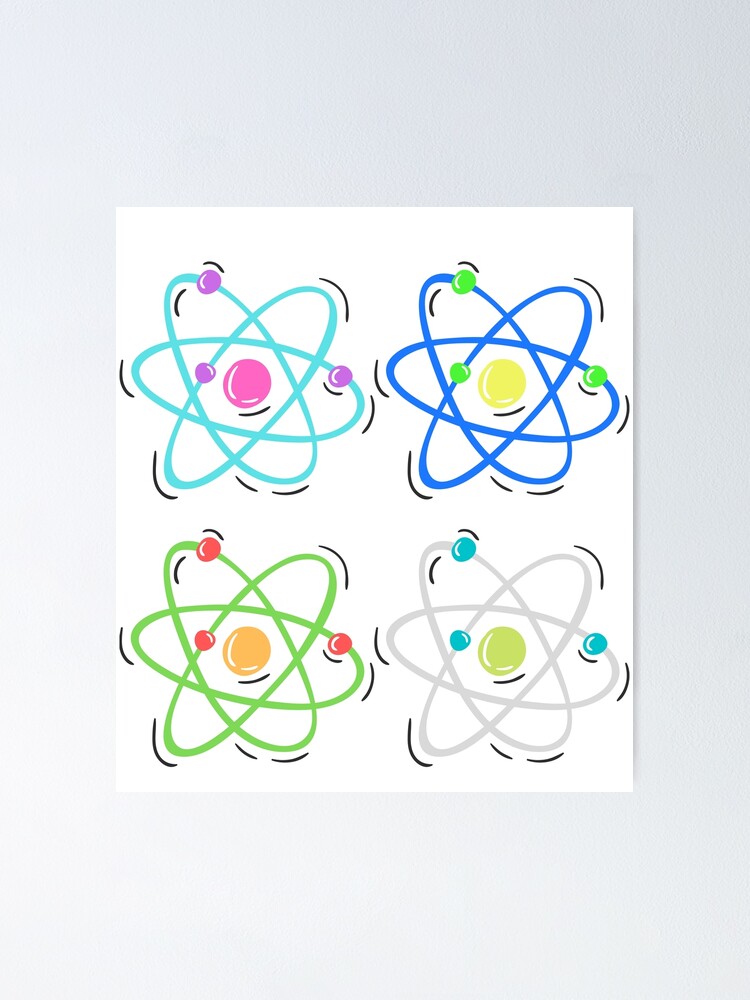 "Atoms socks mask stickers" Poster for Sale by miriamyk | Redbubble