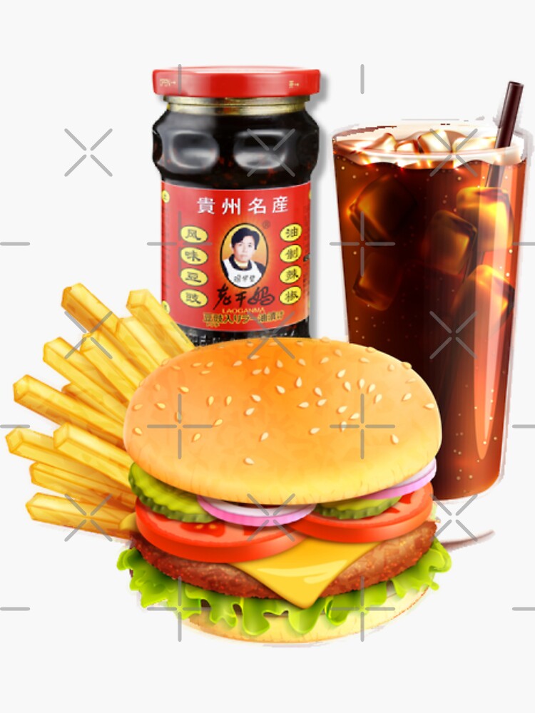 "lao gan ma meal meme" Sticker for Sale by Shop4Gamers | Redbubble